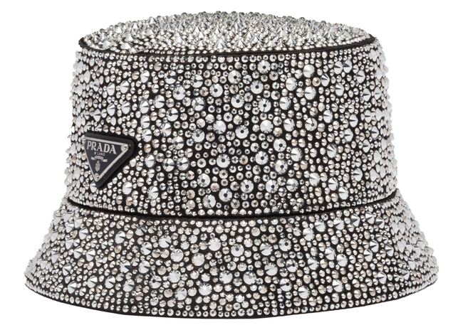 Bucket Hat With Crystals Metal In Leather/Synthetic Crystals With ...