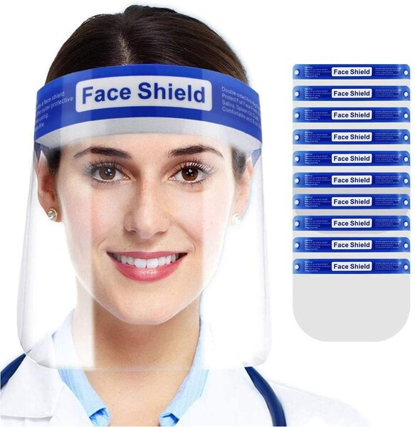 Face Shield for Protection with Glasses Reusable Clear 100 packs